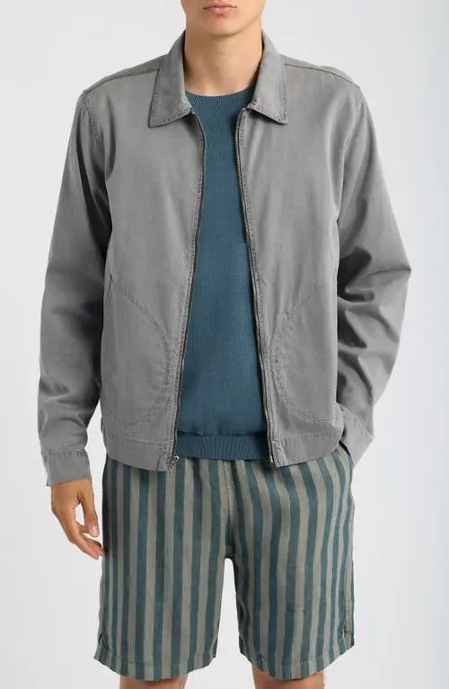 ALEX CRANE Organic Cotton Twill Zip Jacket - Dark Grey