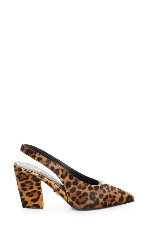 Prada Leopard Print Slingback Pump