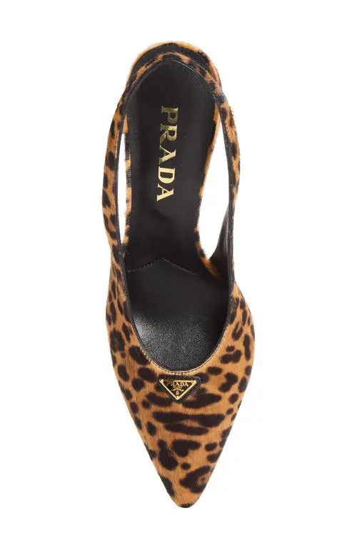 Prada Leopard Print Slingback Pump