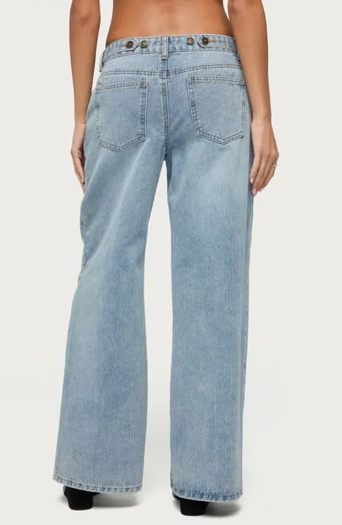 EDIKTED Darynne Low Rise Wide Leg Jeans