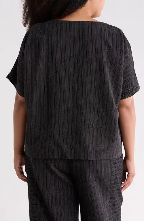 Eileen Fisher Print Bateau Neck Top