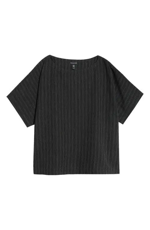 Eileen Fisher Print Bateau Neck Top