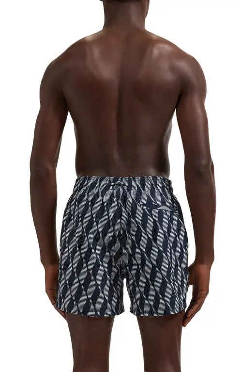 Bugatchi Cruz Print Swim Trunks