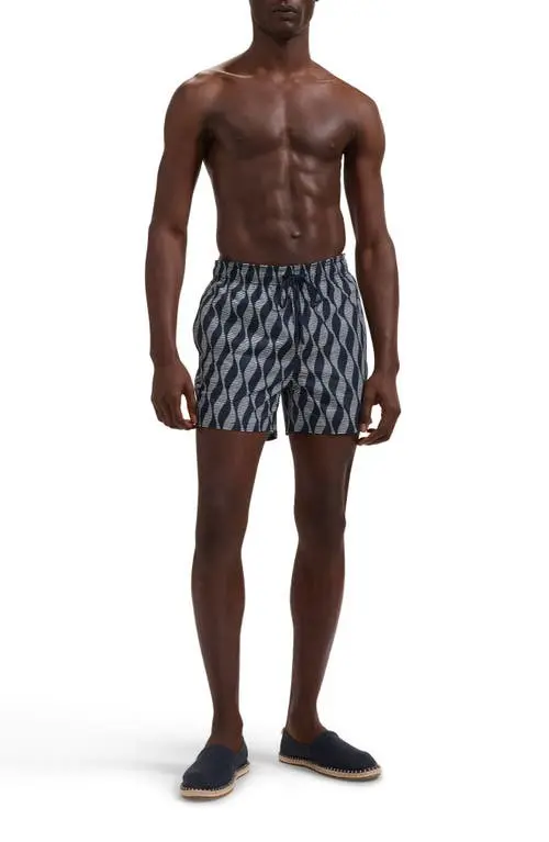Bugatchi Cruz Print Swim Trunks