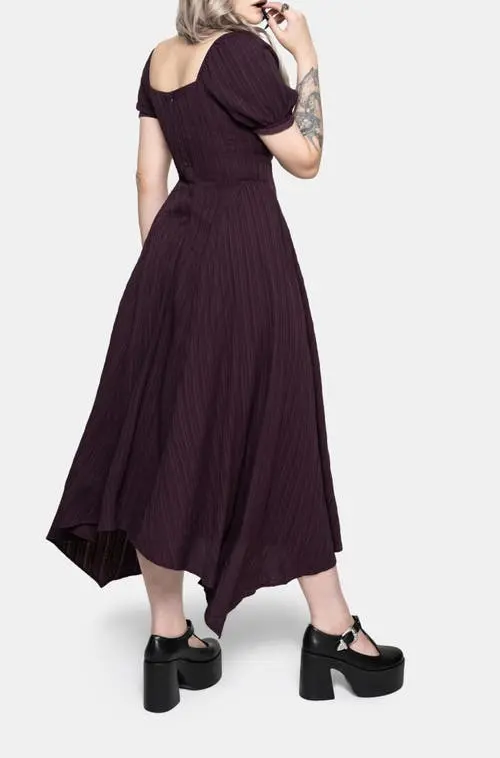 DISTURBIA Fenella Keyhole Midi Dress - Purple