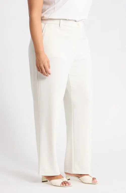 Eileen Fisher High Waisted Straight Leg Trousers