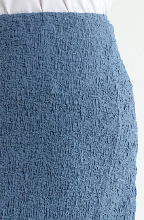 Eileen Fisher Crinkled Organic Cotton Blend Midi Skirt - Cldsp
