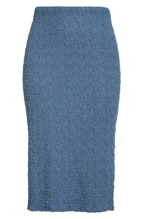 Eileen Fisher Crinkled Organic Cotton Blend Midi Skirt - Cldsp