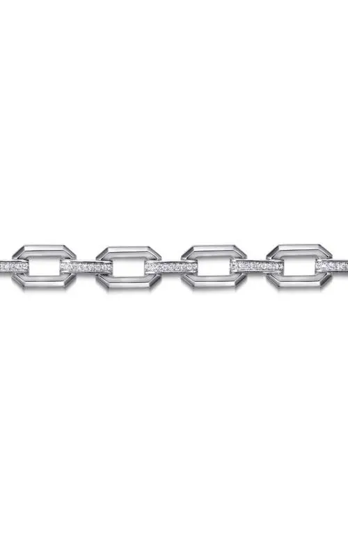 GABRIEL & CO. White Sapphire Link Bracelet