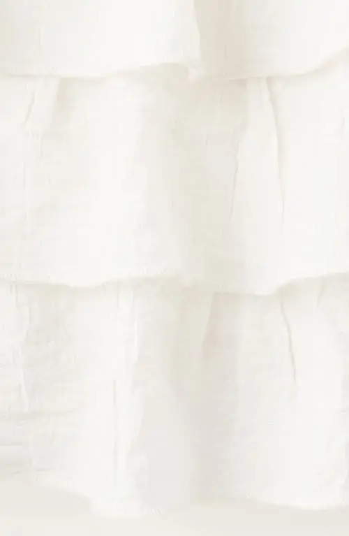 Mango Tiered Ruffled Miniskirt - Off White