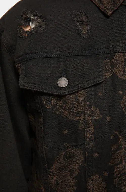 DISTURBIA Hexborn Baba Yaga Spliced Denim Jacket