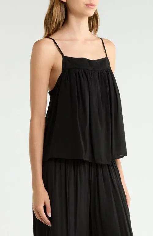 Elan Flowy Cover-up Camisole - Black