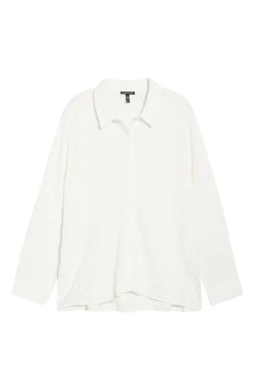 Eileen Fisher Classic Collar Textured Shirt