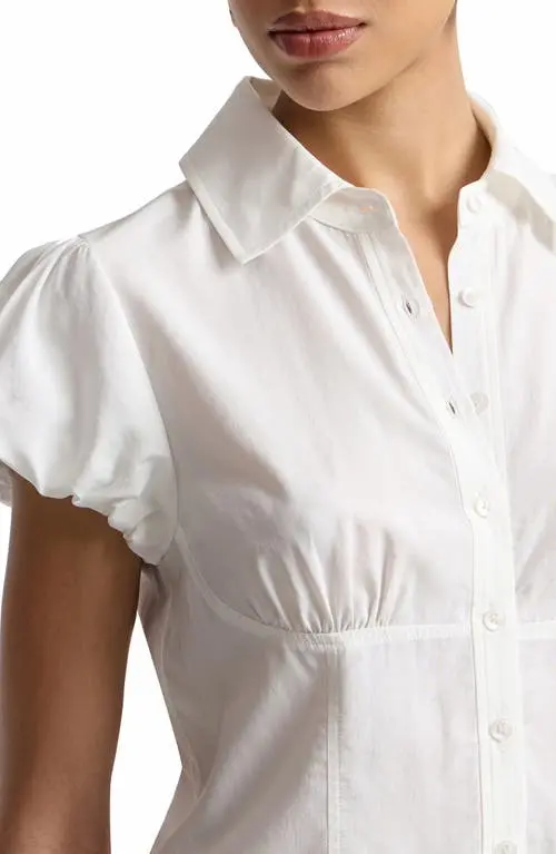 Avec Les Filles Puff Sleeve Fitted Shirt