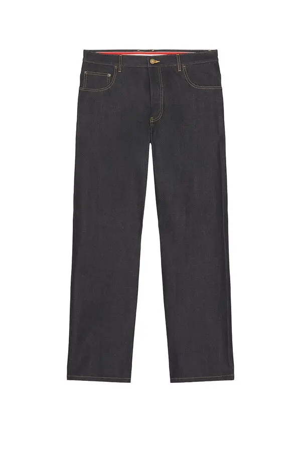 Thom Browne Denim Pocket Japanese Selvedge Denim - Navy