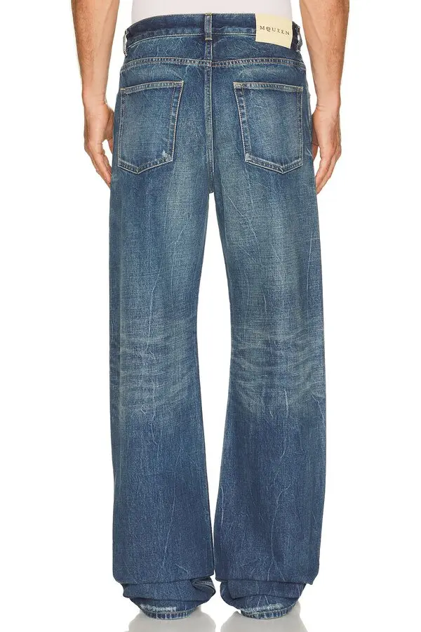 Alexander McQueen Relaxed Jean In Blue