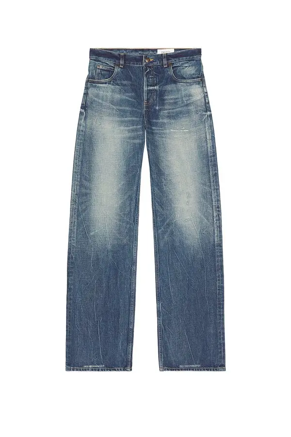 Alexander McQueen Relaxed Fit Denim Jean - Blue Washed