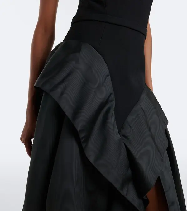 Safiyaa Anneline Ruffled Strapless Gown