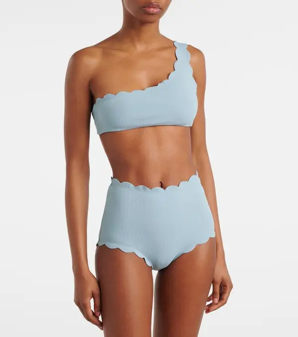 Marysia Santa Barbara One-shoulder Bikini Top - Blue