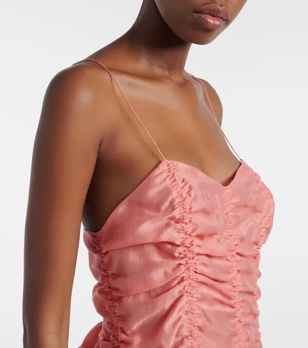 Khaite Inara Ruched Scalloped Top