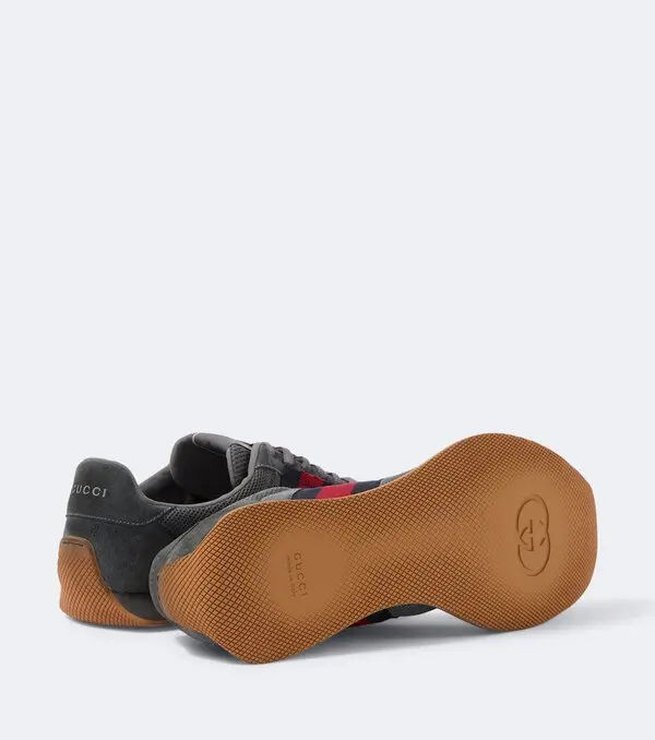 Gucci Tempo Suede-trimmed Sneakers