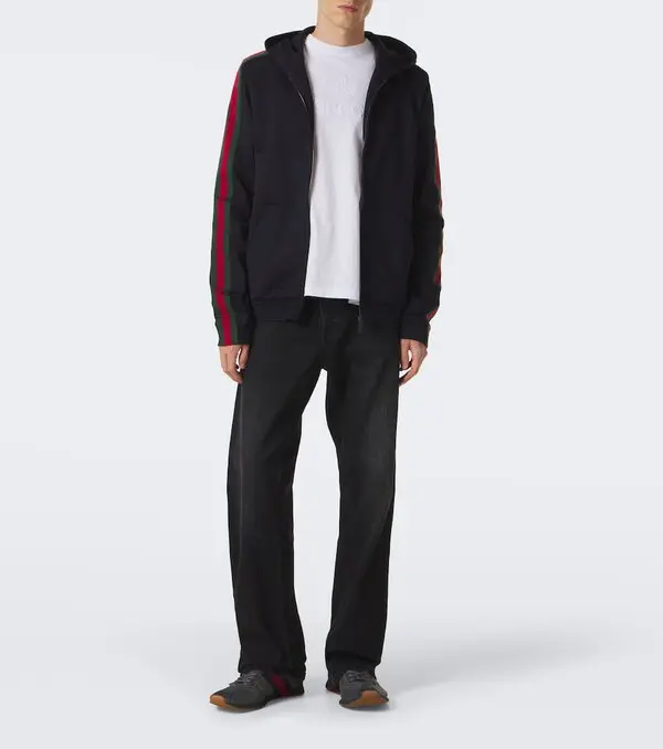 Gucci Tempo Suede-trimmed Sneakers