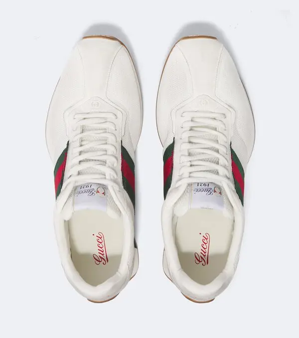 Gucci Tempo Suede-trimmed Sneakers