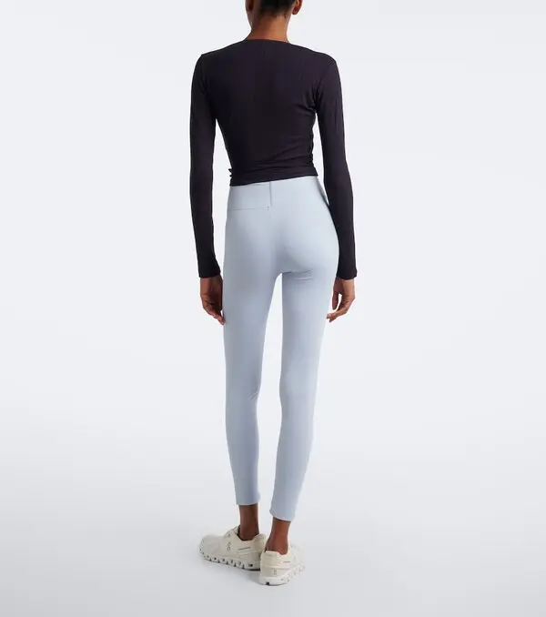NORBA Ribbed-knit Wrap Top