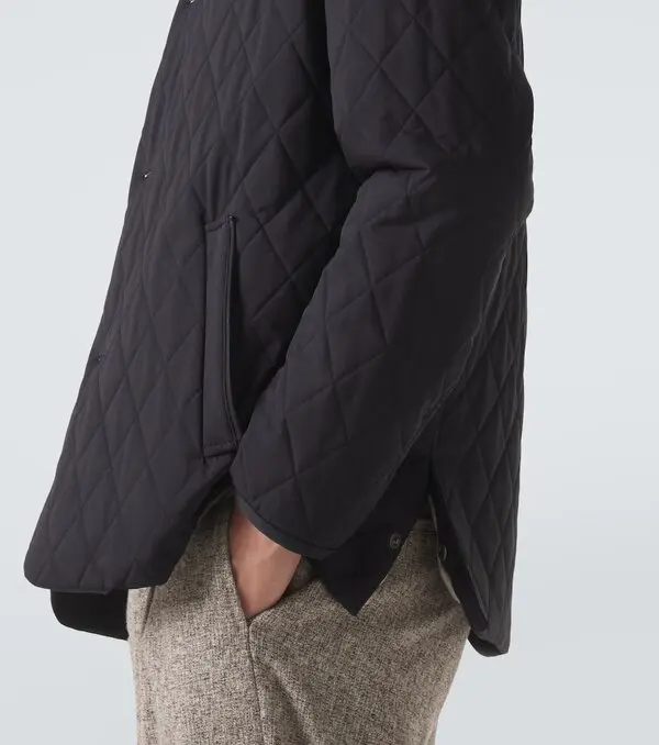 Agnona Quilted Wool-trimmed Jacket