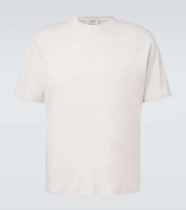 Agnona Cotton And Silk Jersey T-shirt - White