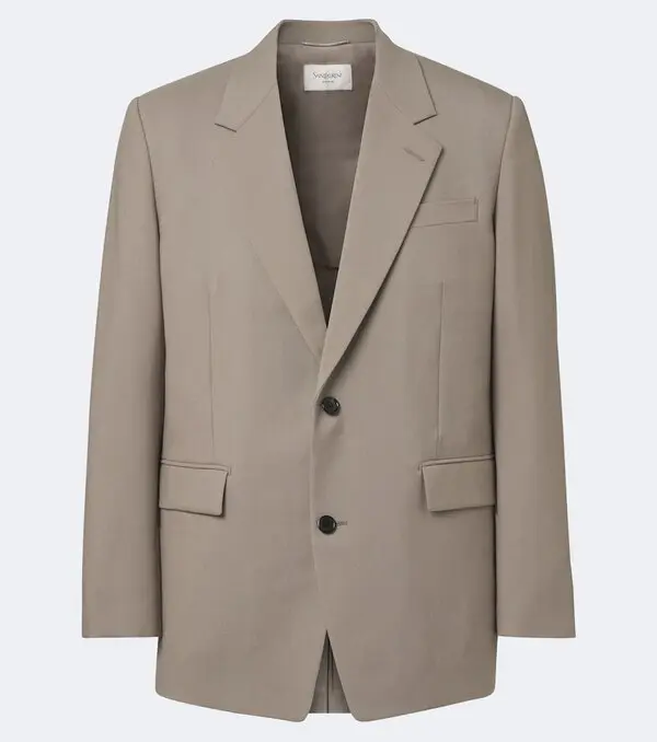 Saint Laurent Wool And Mohair Blazer - Grey