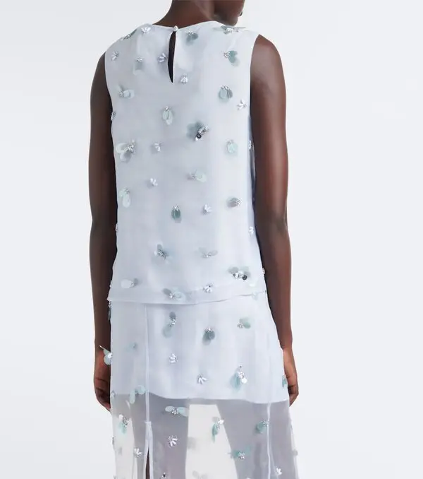 Simkhai Celia Embellished Top - Blue