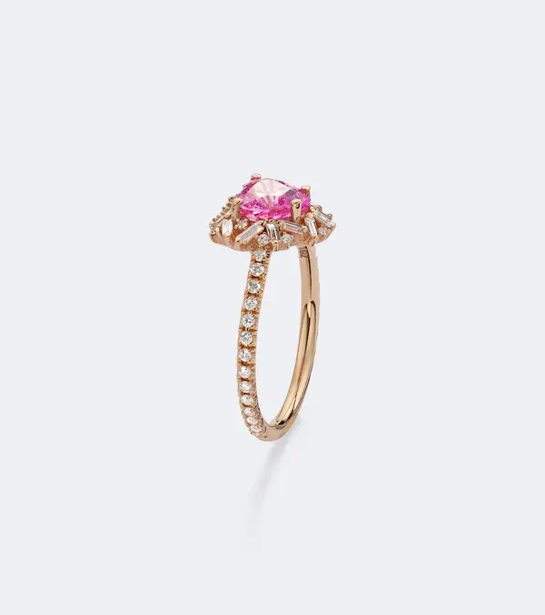 SUZANNE KALAN 18kt Rose Sapphire And Diamond Ring