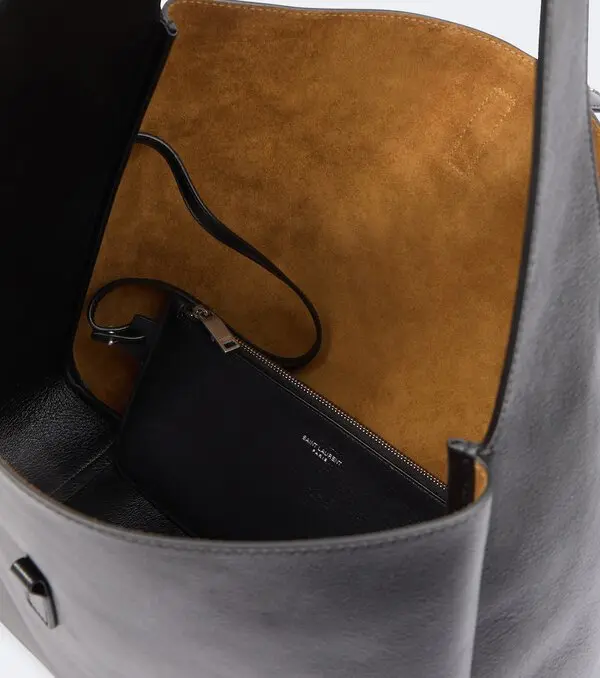 Saint Laurent Le 5 À 7 Maxi Leather Shoulder Bag - Black