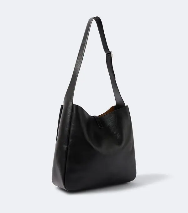 Saint Laurent Le 5 À 7 Maxi Leather Shoulder Bag - Black