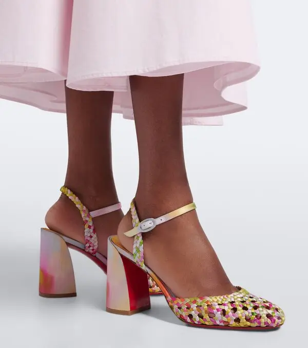 CHRISTIAN LOUBOUTIN Jane Nandina Crêpe Satin Pumps