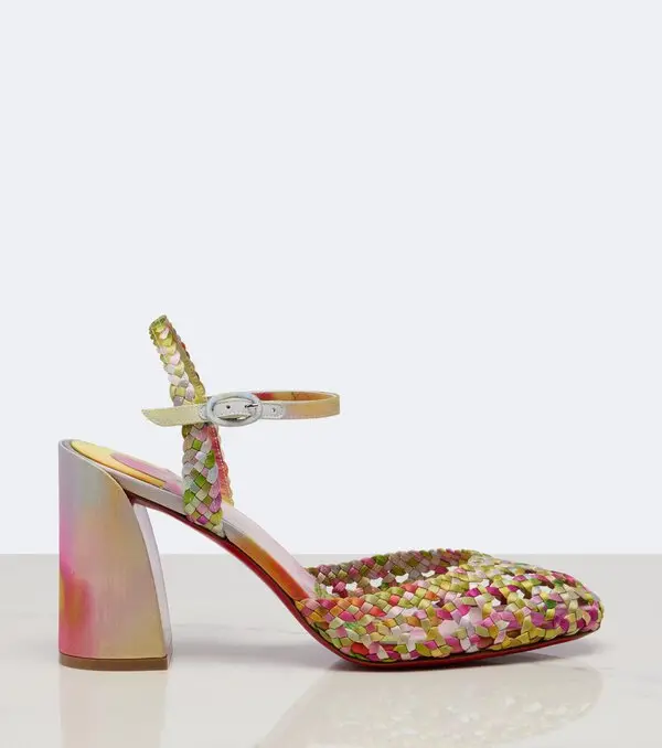 CHRISTIAN LOUBOUTIN Jane Nandina Crêpe Satin Pumps