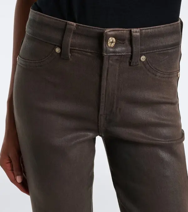 7 For All Mankind The Leggy Bootcut Coated Jeans
