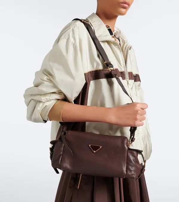 Prada Explore Small Leather Shoulder Bag