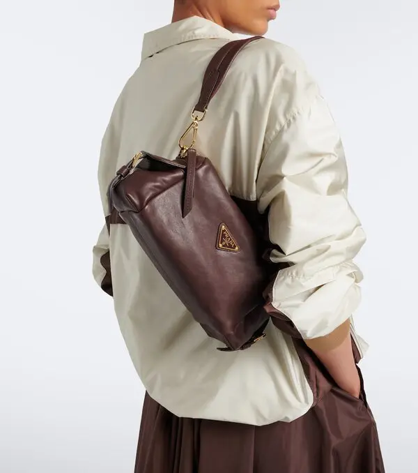 Prada Explore Small Leather Shoulder Bag