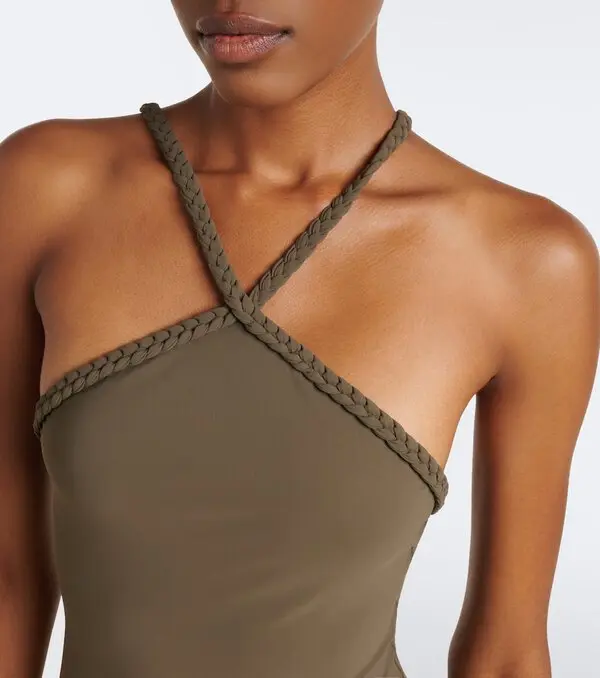 Bottega Veneta Braided-trim One-piece Swimsuit