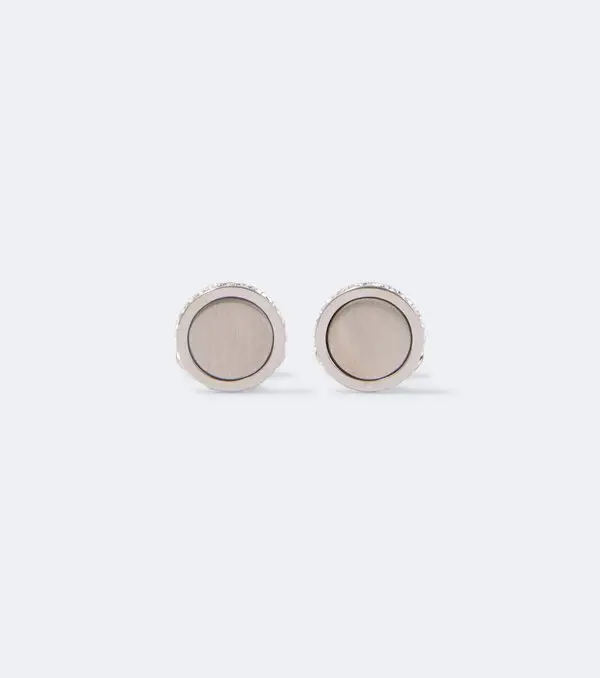 Giorgio Armani Cufflinks With Crystals - Silver