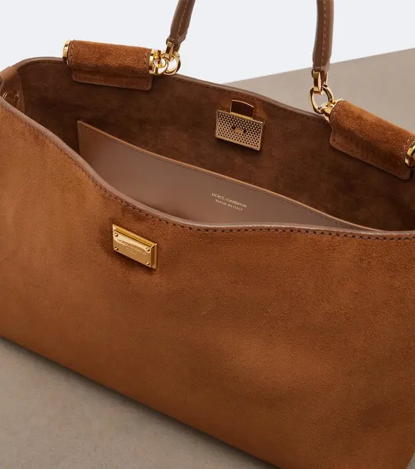 Dolce & Gabbana Vittoria Suede Tote Bag