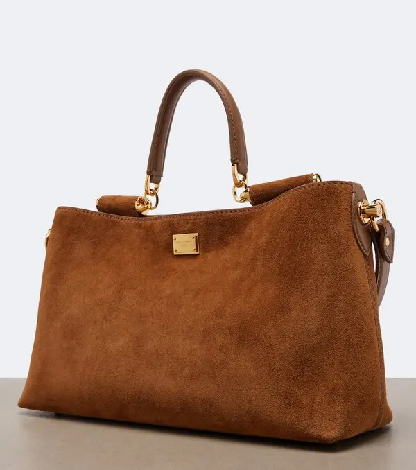 Dolce & Gabbana Vittoria Suede Tote Bag