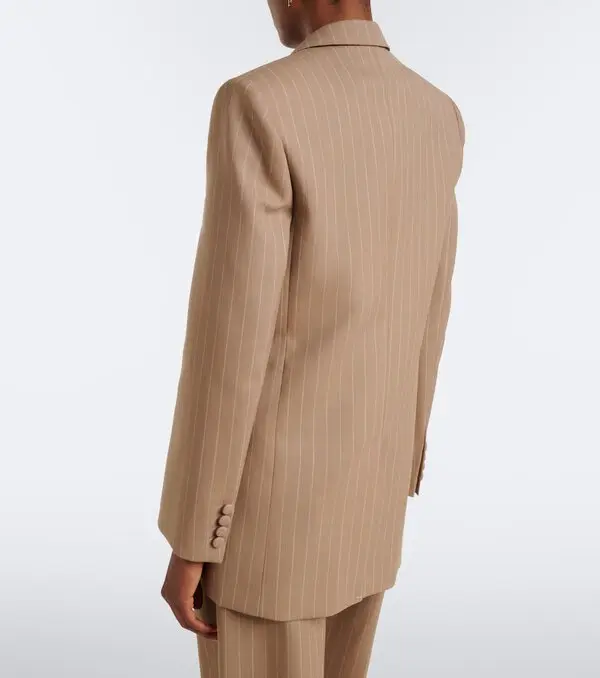 Valentino Garavani Pinstripe Virgin Wool Double-breasted Blazer