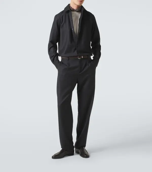 Agnona Wool Wide-leg Pants