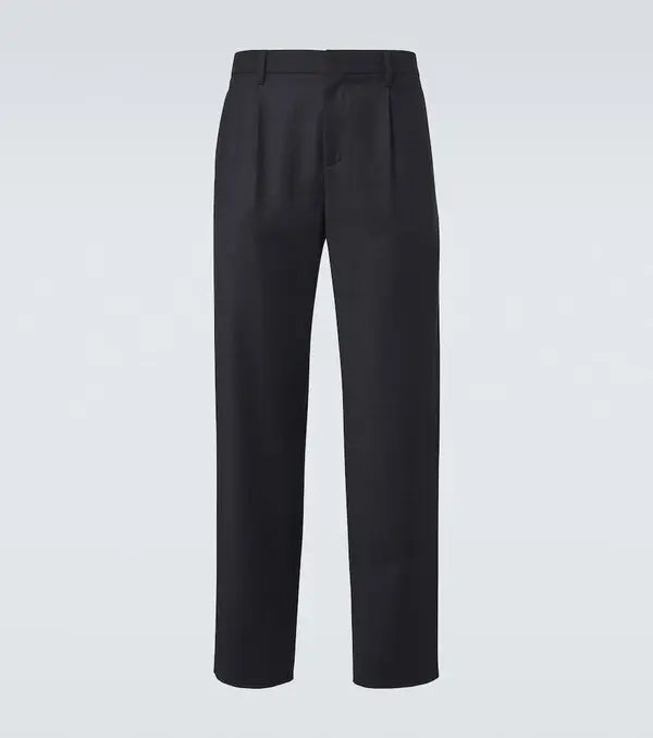 Agnona Wool Wide-leg Pants - Blue