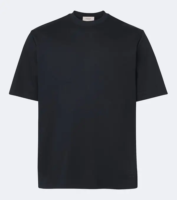 Agnona Cotton And Silk Jersey T-shirt - Blue
