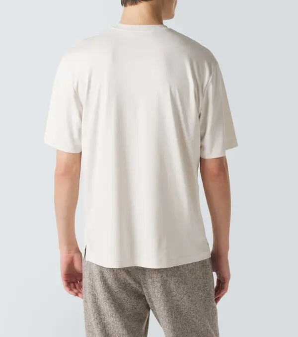 Agnona Cotton And Silk Jersey T-shirt - White