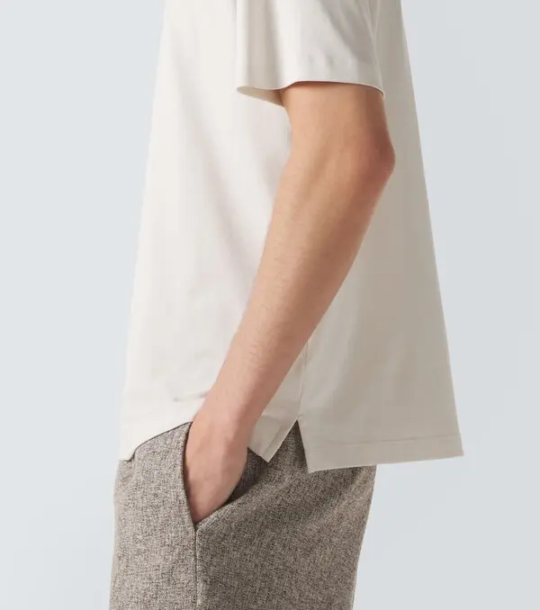 Agnona Cotton And Silk Jersey T-shirt - White